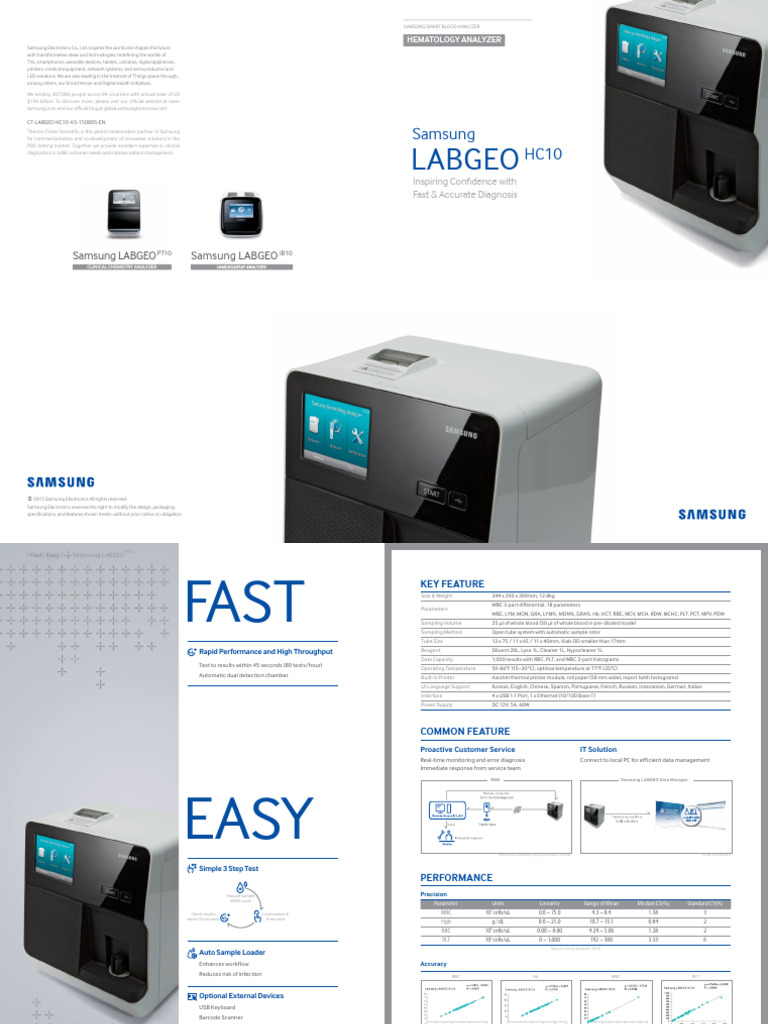 Hme Ivd Labgeo Hc10 Catalog Tfs v4.5 Low-0 | PDF | Samsung Electronics | Computing