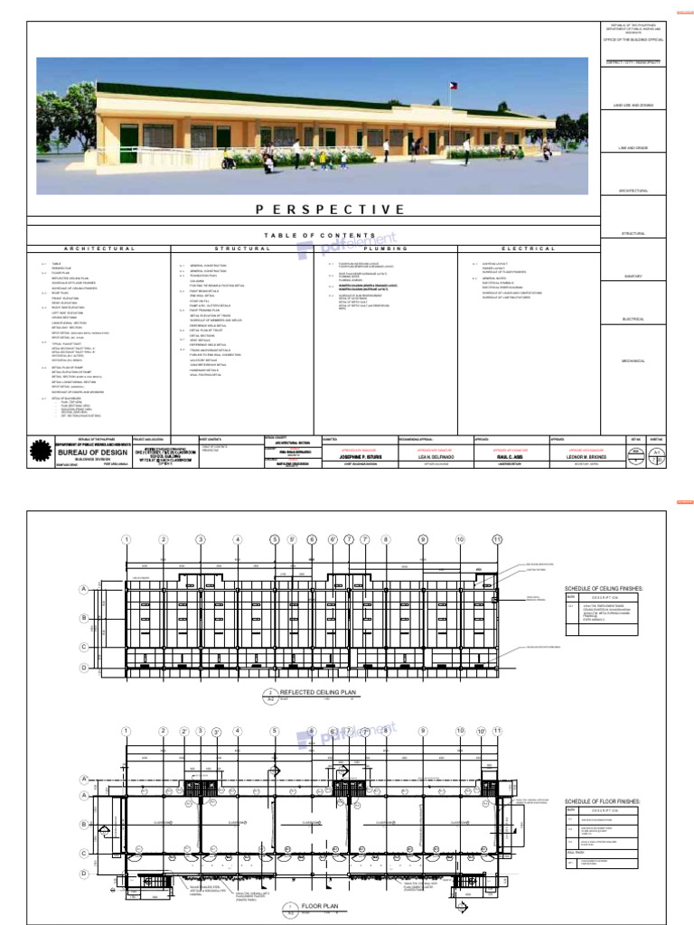 One-Storey School Building Plan | PDF | Building | Structural Engineering