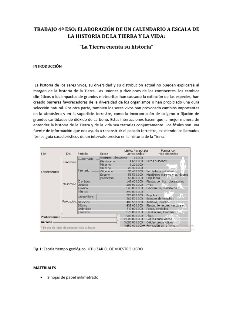 Calendario Geológico de la Tierra | PDF | Tierra | Escala de tiempo ...