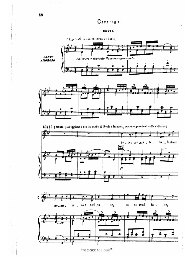 Partitura Número 6 - Giovanni Paisiello - Ópera Il Barbiere Di Siviglia ...
