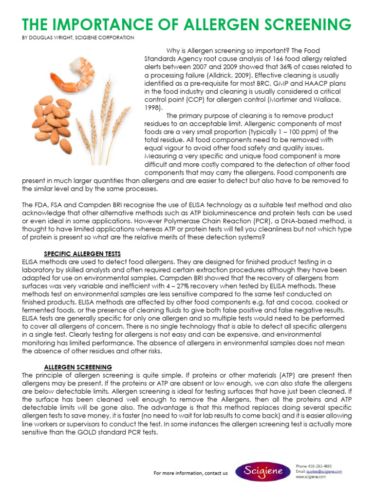 Allergen-Screening 2022 | PDF | Elisa | Allergen