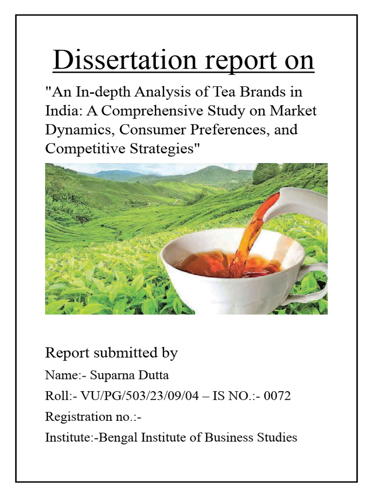 Dessertation Report On Tea Brands | PDF | Tea | Brand