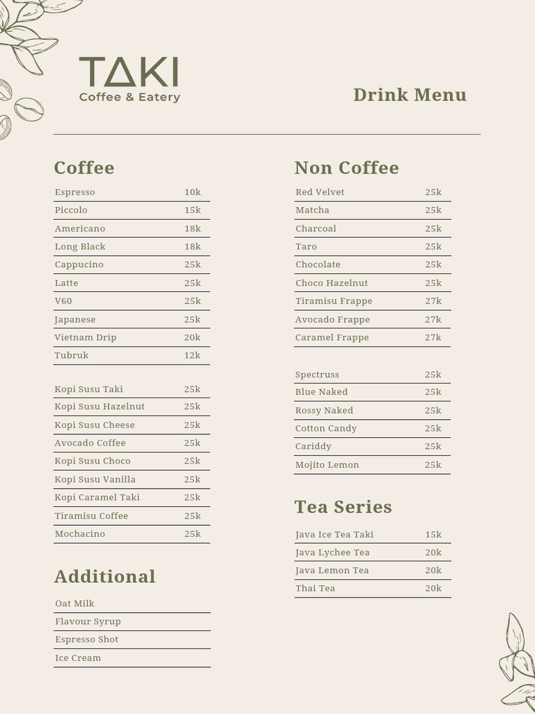 Menu Taki Link | PDF