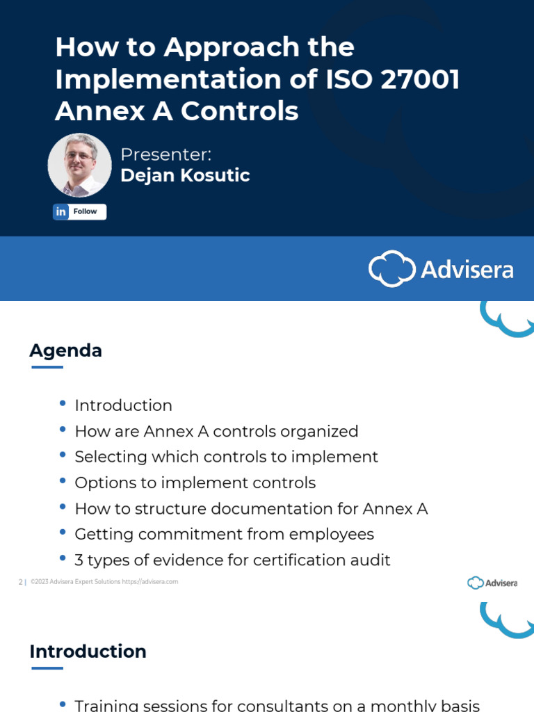 How To Approach The Implementation of ISO 27001 Annex A Controls ...