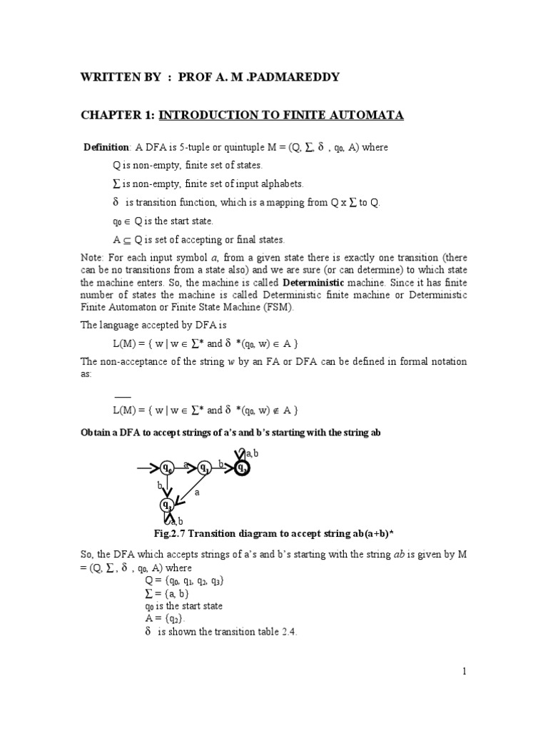 Introduction to Finite Automata | PDF | Automata Theory | Formal Methods