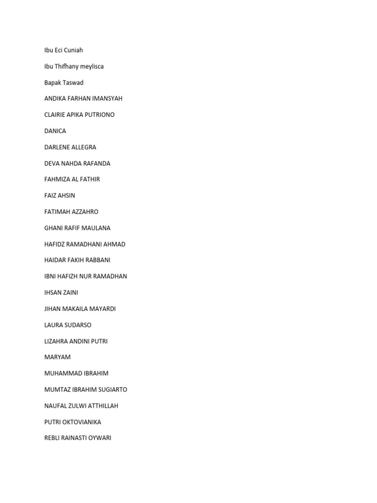 Daftar Siswa Pdf