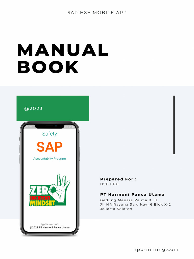 SAP HSE Manual Book (Mobile) | PDF