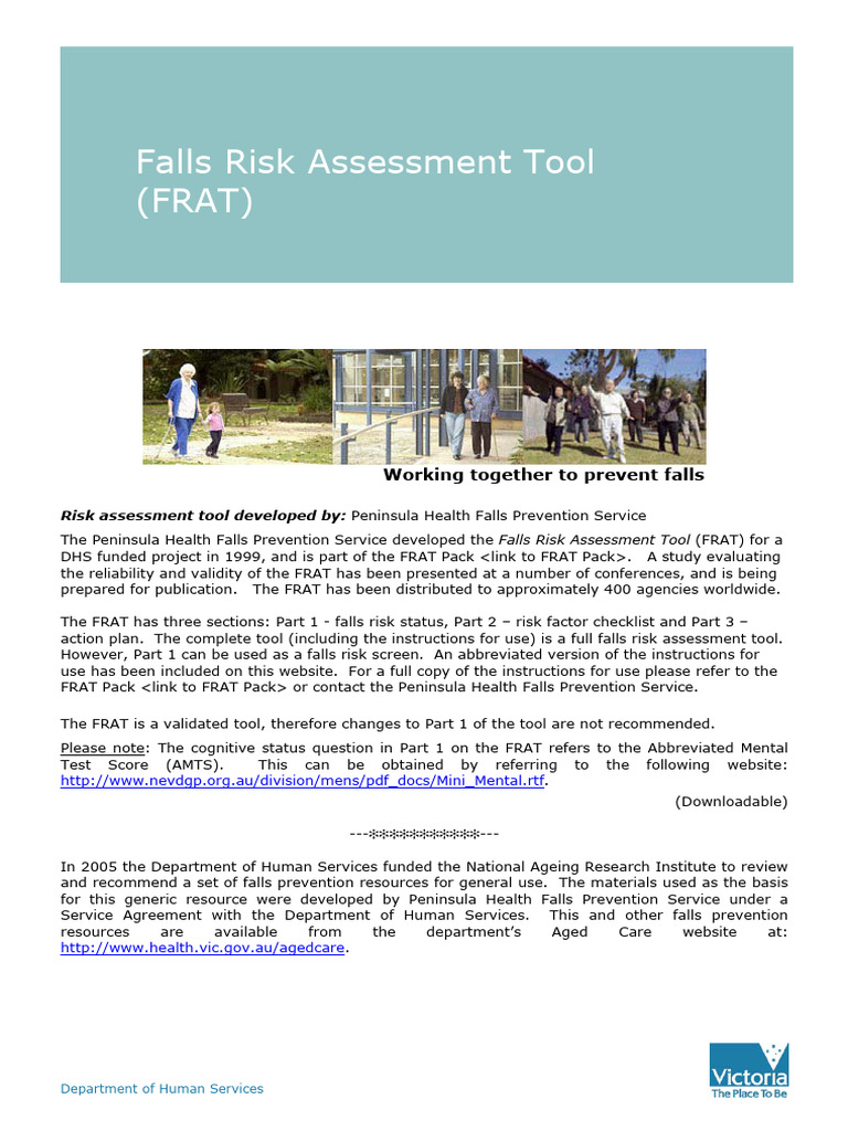 Falls Risk Assessment Tool | PDF | Risk Assessment | Risk
