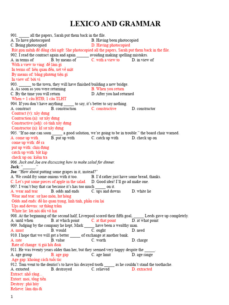 Lexico and Grammar | PDF