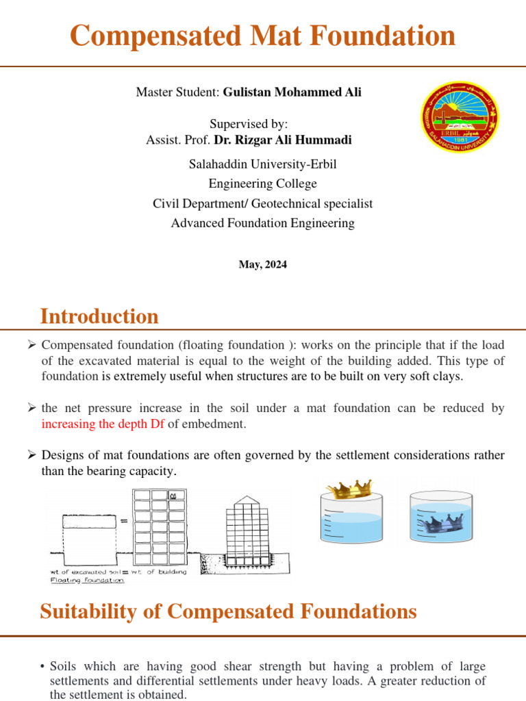 Compensated Mat1 | PDF | Foundation (Engineering) | Deep Foundation