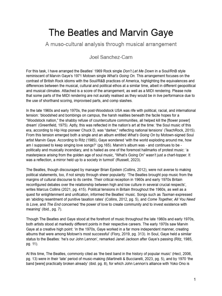 Sanchez-Carn, Joel Roots To Rap Essay 2024 | PDF | Harmony | Soul Music