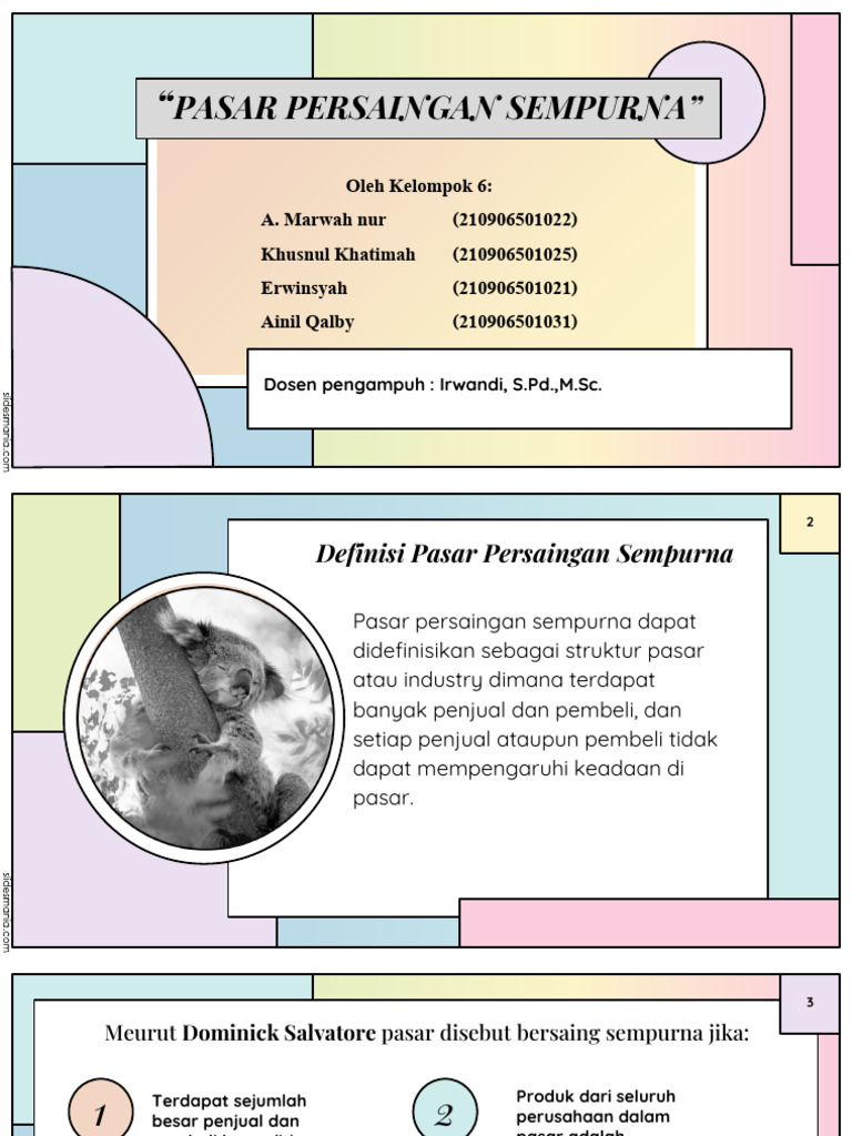 Definisi dan Ciri Pasar Persaingan Sempurna | PDF | Pengelolaan ...