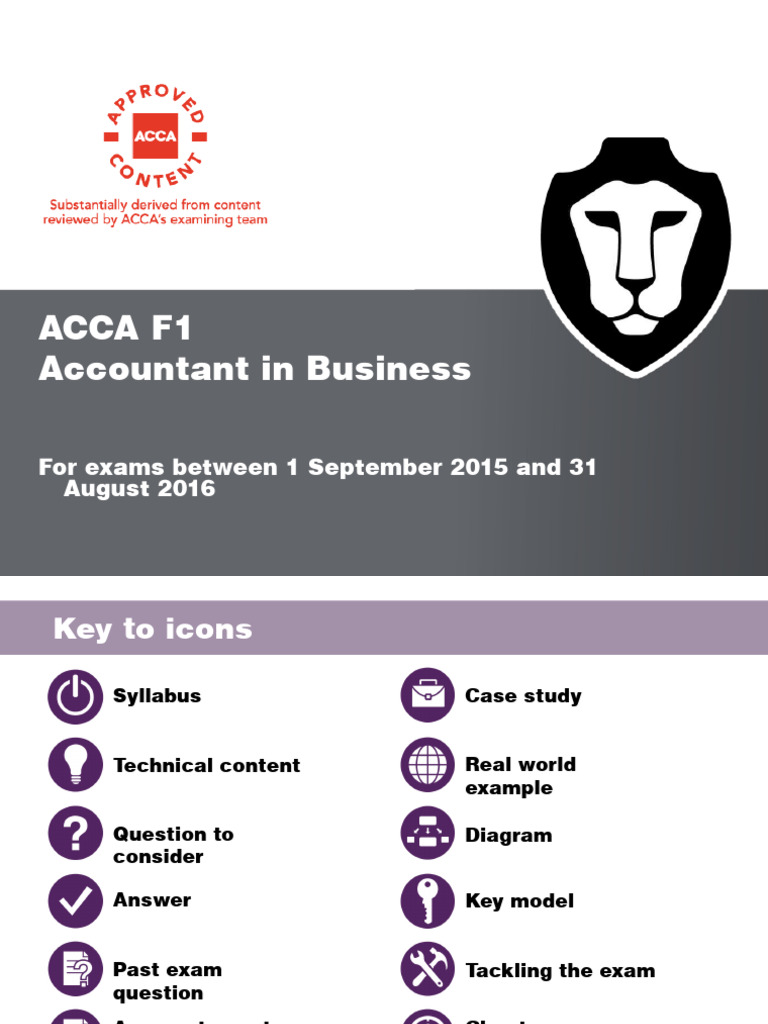 FIA - F1 FAB Foundations of Accountant in Business - CTS | PDF ...