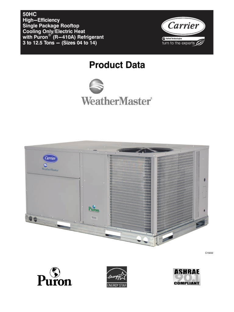 Carrier - Pacu - 50hc | PDF | Building Automation | Thermostat