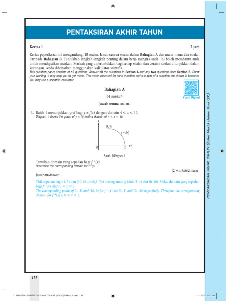 Jawapan Pentaksiran Akhir Tahun | PDF