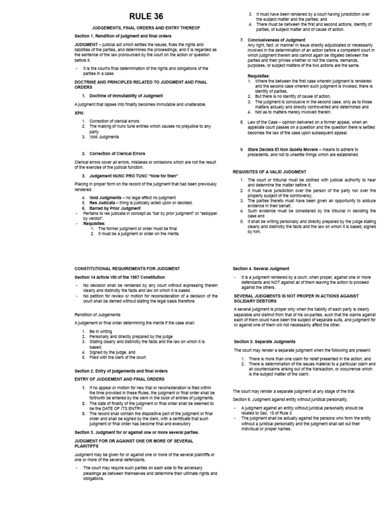 Rule 37 Reviewer | PDF | Judgment (Law) | Precedent