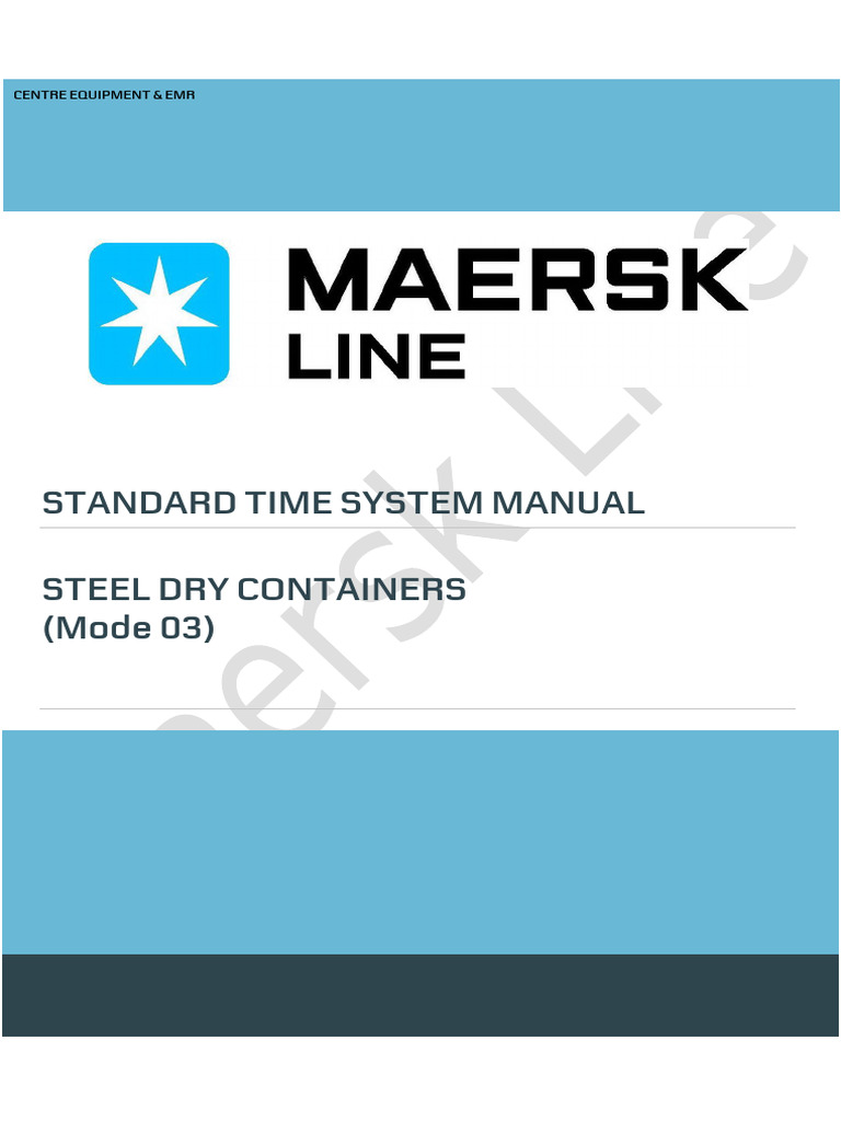 STS Manual - Steel Dry Container (Mode 03) v2 | PDF | Technology ...