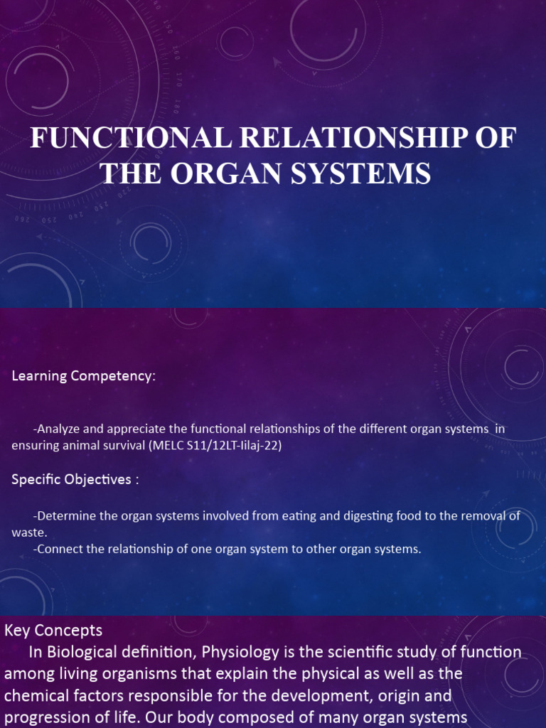 Science_wk5_functional_relationship_of_the_organsystem | PDF | Human ...