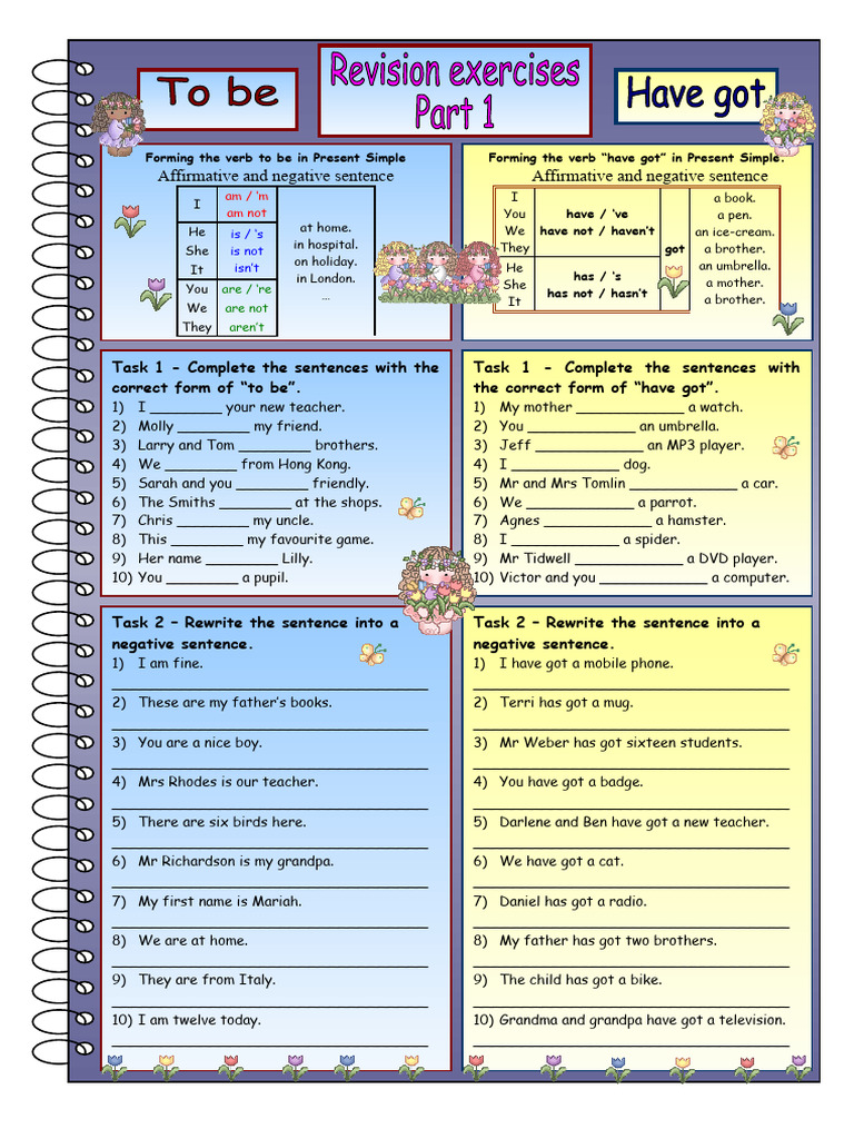 To Be and Have Got Revision Part 1 3 Pages 10 Exer 10238 | PDF