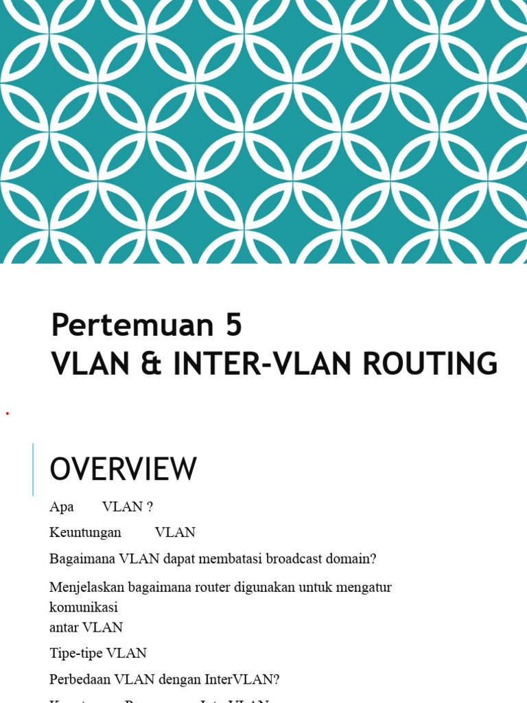 Pertemuan 5 - VLAN Inter-VLAN Routing | PDF | Komputer