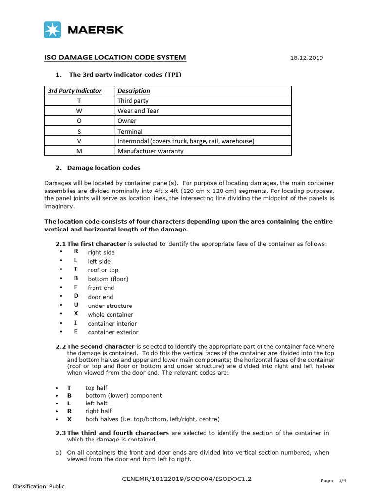 Container Damage Code Guide | PDF | Door | Components