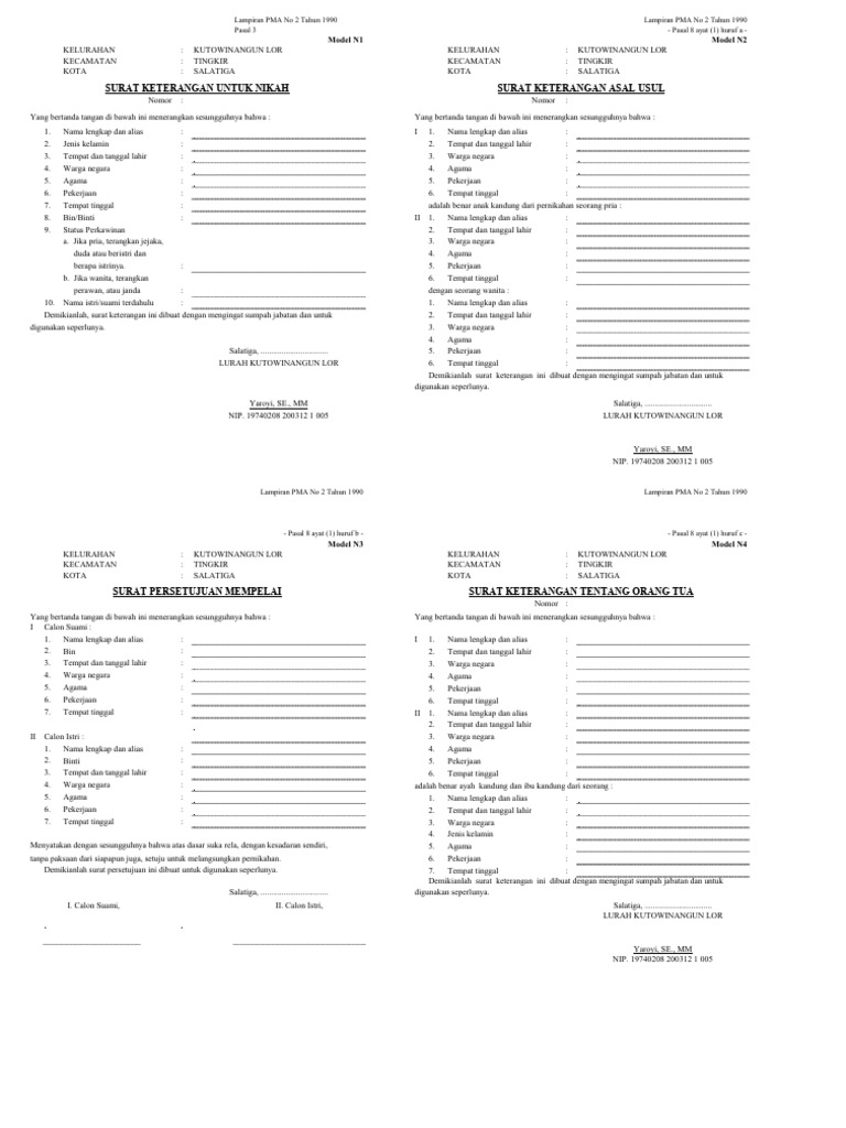 Blangko Nikah KTW Lor | PDF
