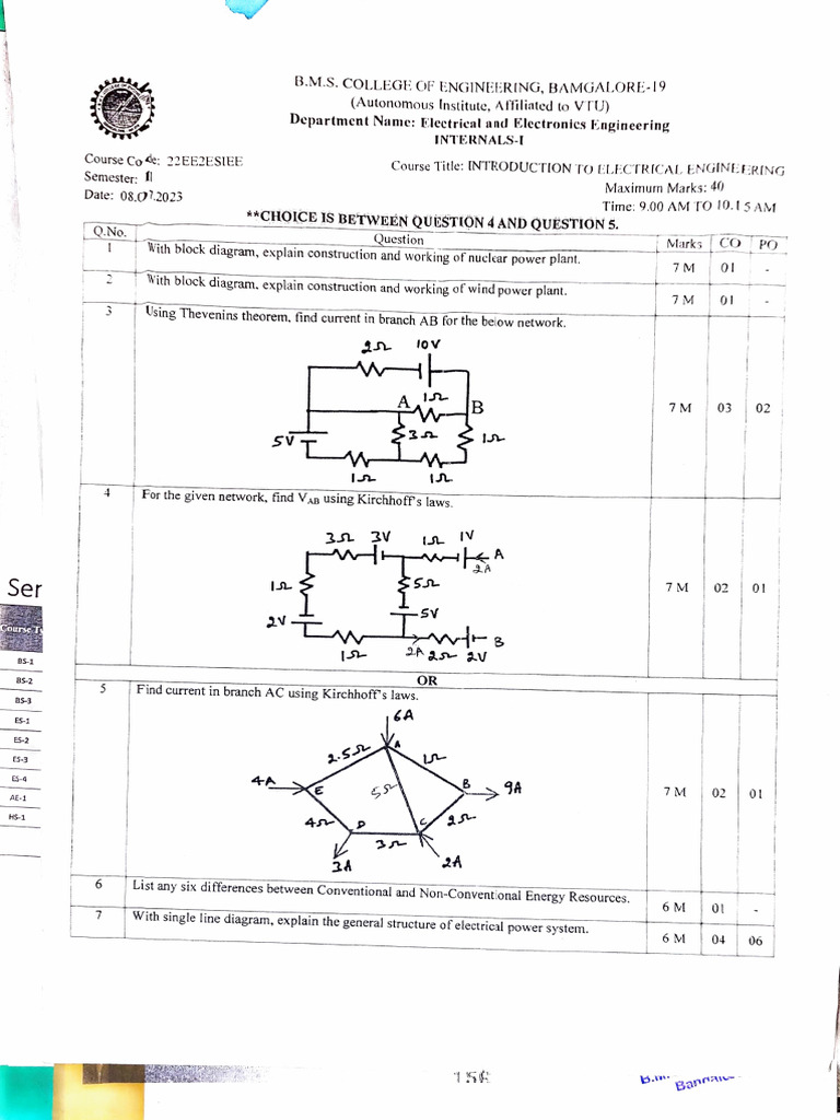 Cie-1 QP | PDF | Electronic Engineering | Physical Sciences