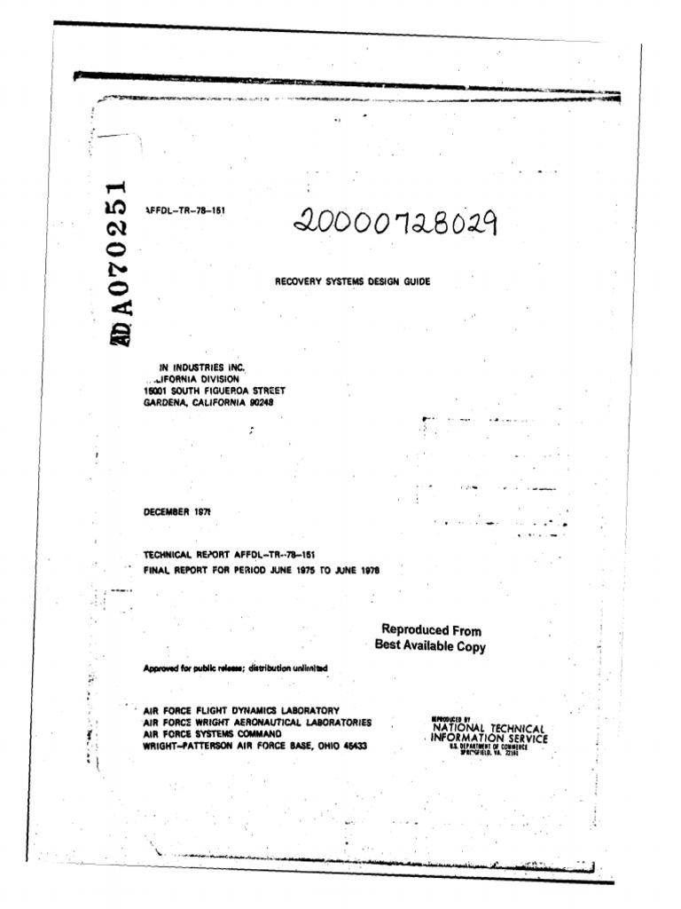 Recovery System Design Guide - USAF - 231122 - 130842 | PDF | Unmanned ...