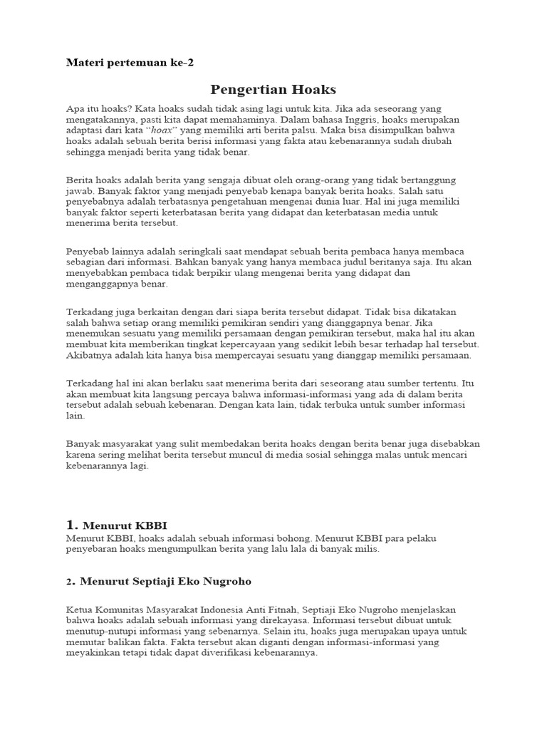 Materi Pertemuan 2 | PDF