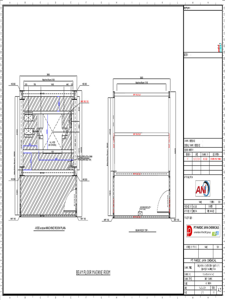 Detail Sambungan PLANT B - AS Built-MACHINE ROOM | PDF | Buildings And ...