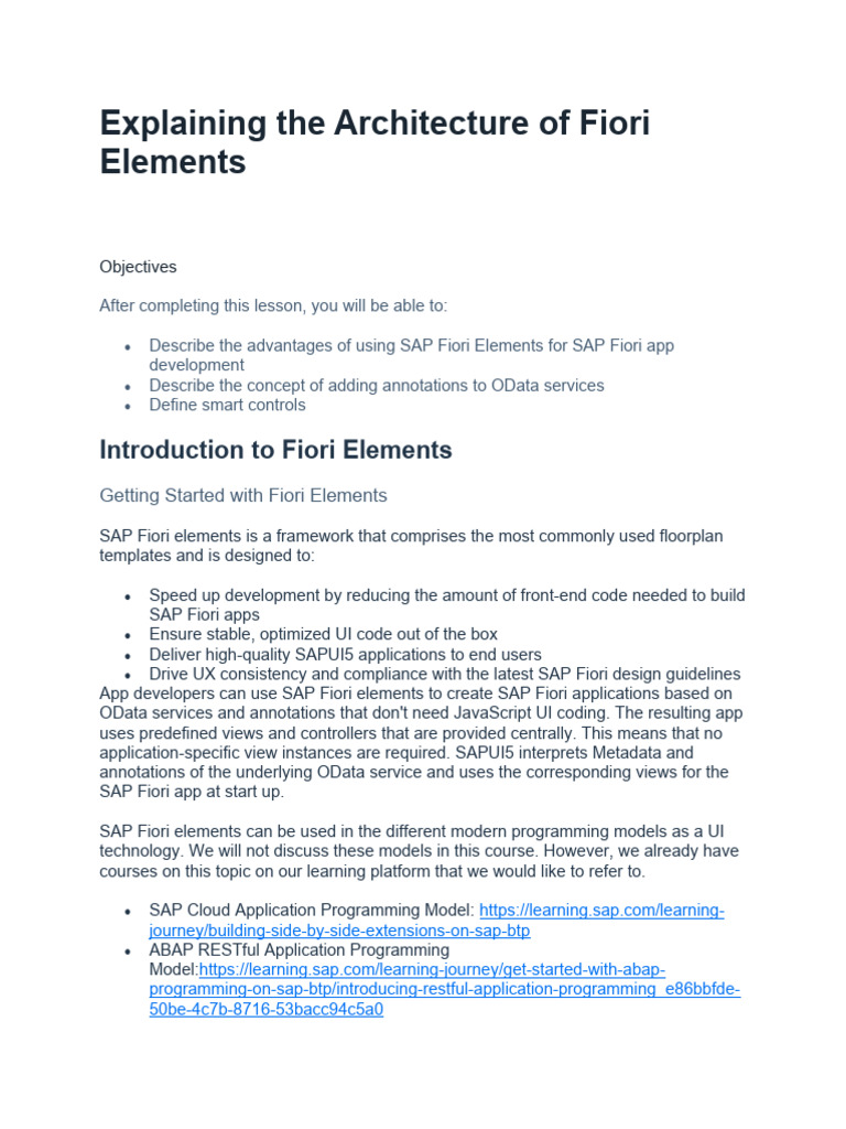 Overview of SAP Ui Elements | PDF | Annotation | Metadata