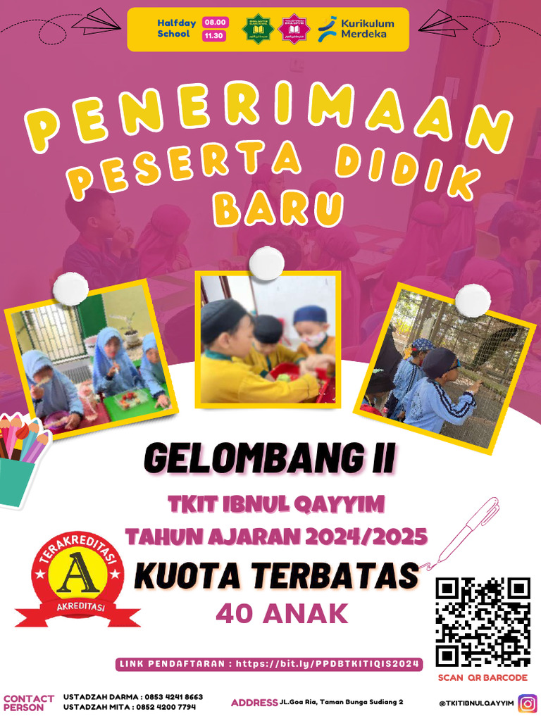 Brosur PPDB TKIT Ibnul Gayyim - Gelombang 2 | PDF