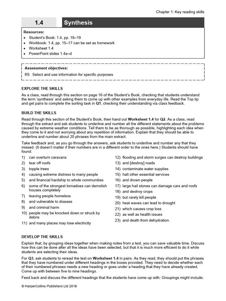 IGCSE Eng TG 1.4 | PDF | Natural Hazards | Natural Disasters IGCSE Eng TG 1.4 | PDF | Natural Hazards | Natural Disasters