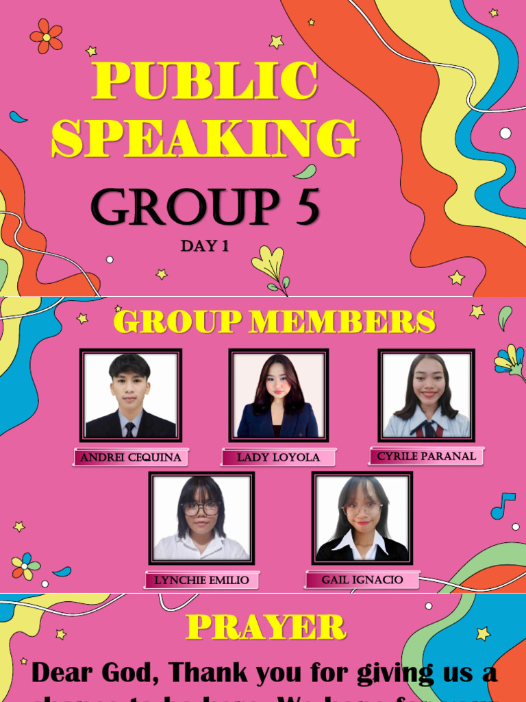 PUBLIC-SPEAKING-GROUP-5 | PDF | Public Speaking | Rhetoric