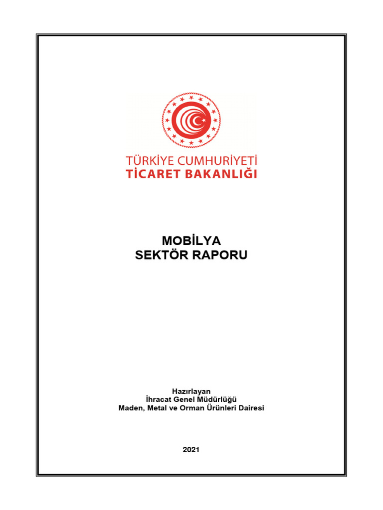 Mobilya Sektör Raporu 2021 | PDF