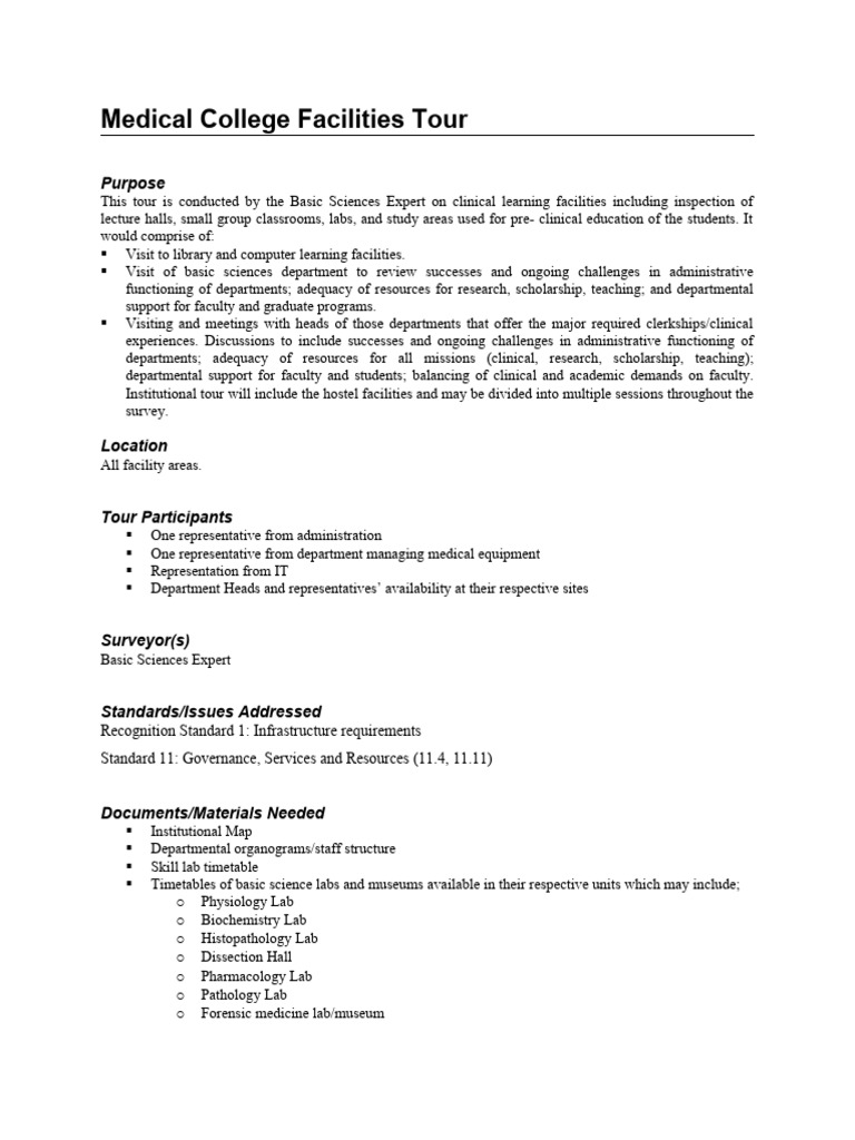 10 - Medical College Facilities Tour Upto 100 | PDF | Laboratories ...