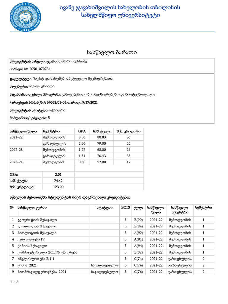 Student Card | PDF