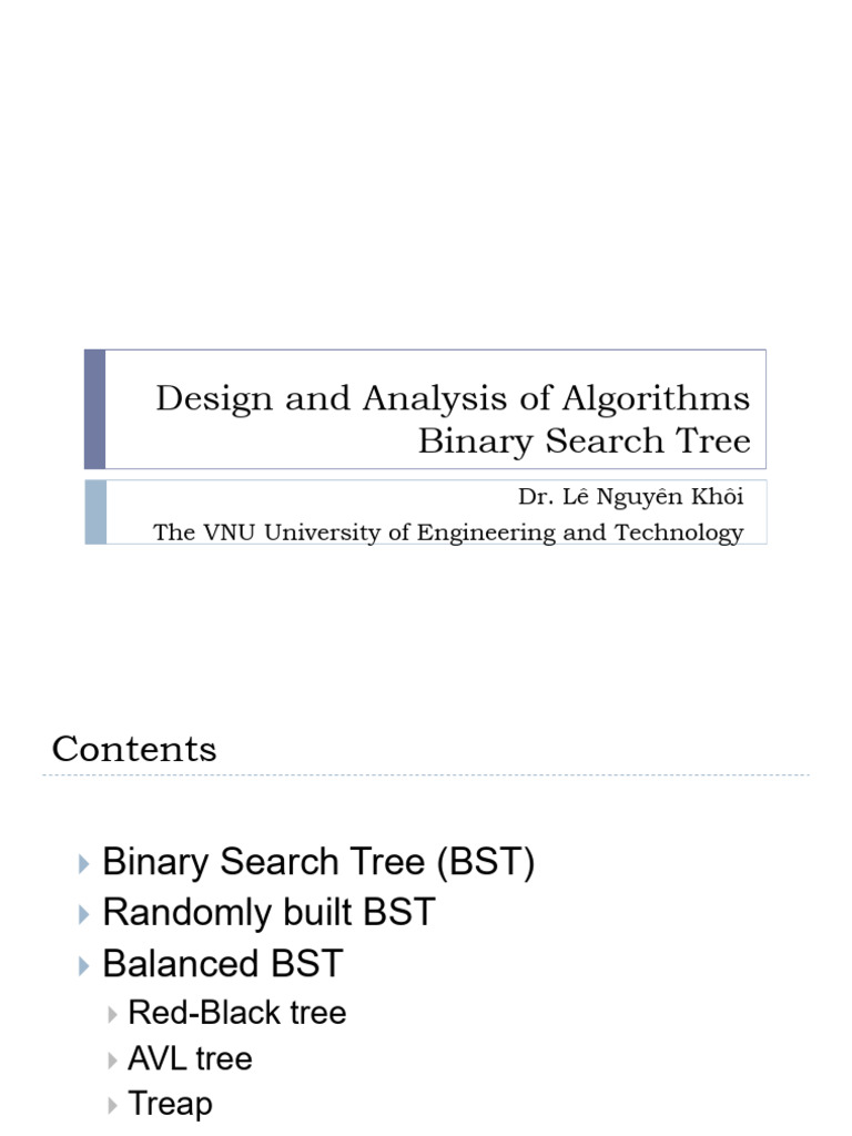 07_BinarySearchTree | PDF | Algorithms And Data Structures | Algorithms