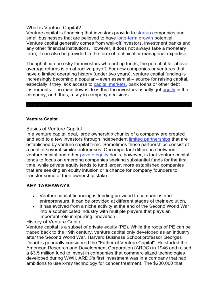 virtualcapital | PDF | Venture Capital | Corporate Finance