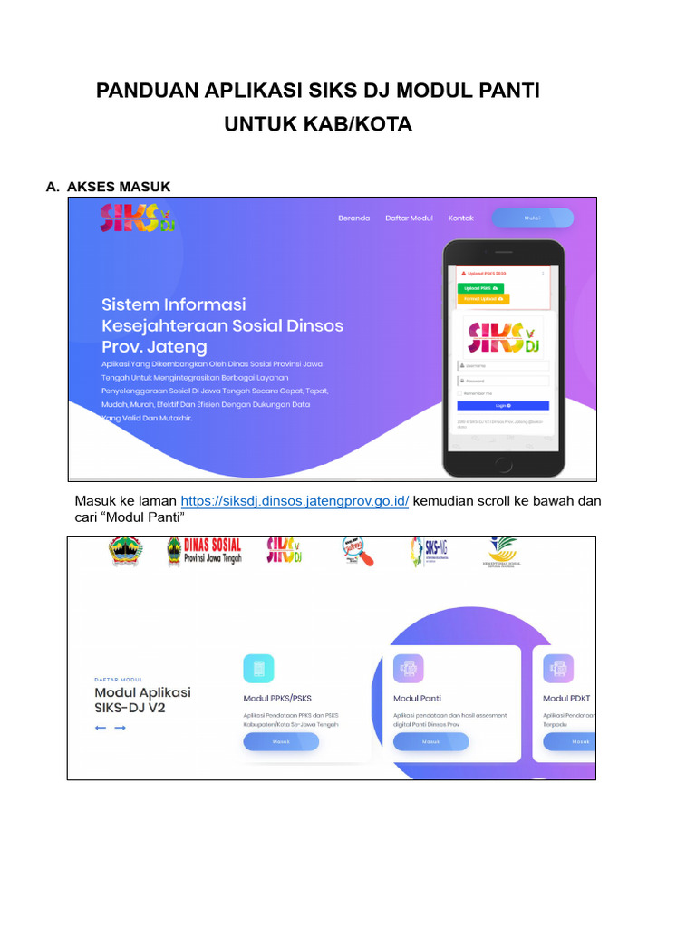 Panduan Login Aplikasi SIKS DJ | PDF | Pengelolaan Keuangan & Uang