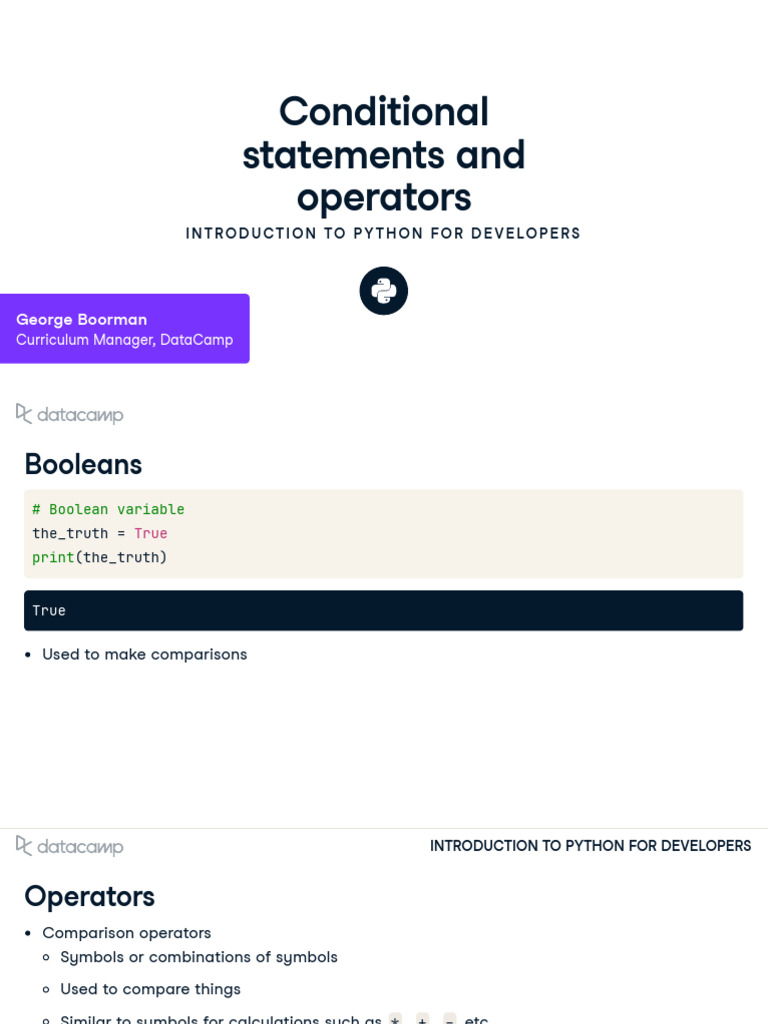Chapter 3 | PDF | Boolean Data Type | Python (Programming Language)