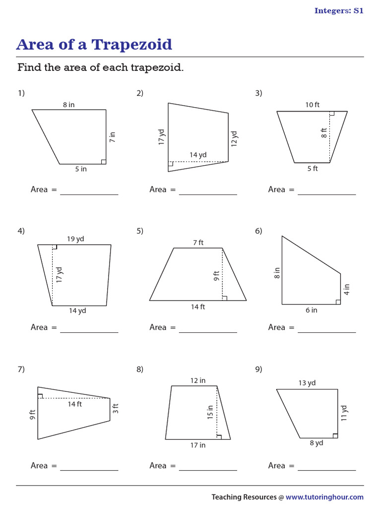 Area of Trapezium | Download Free PDF | Elementary Geometry | Euclidean ...