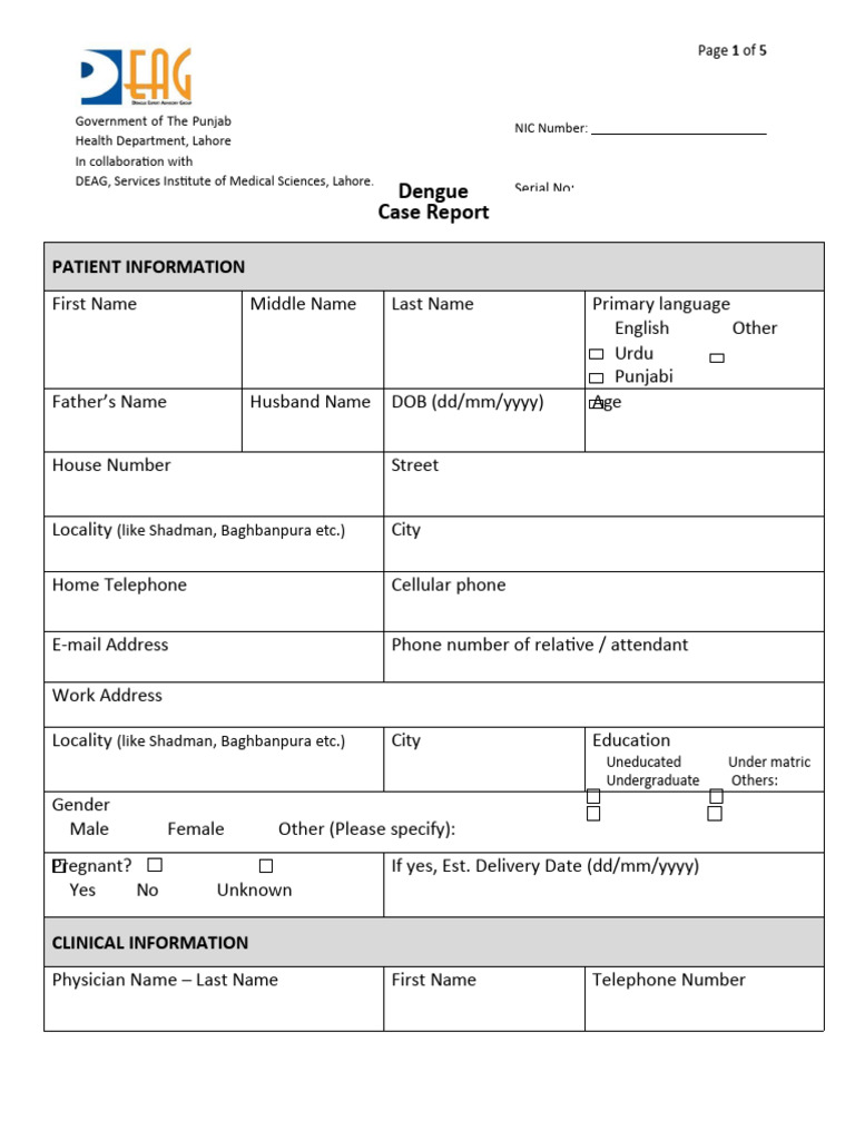 Dengue Case Report | PDF | Clinical Medicine | Diseases And Disorders