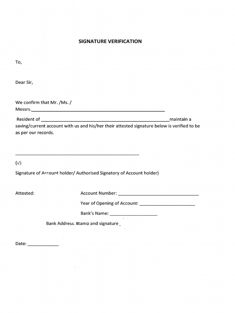 HDFC Bank SV Letter | PDF