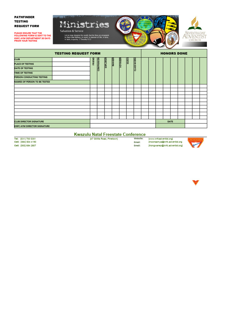 Pathfinder Testing Request Form | PDF | D20 System