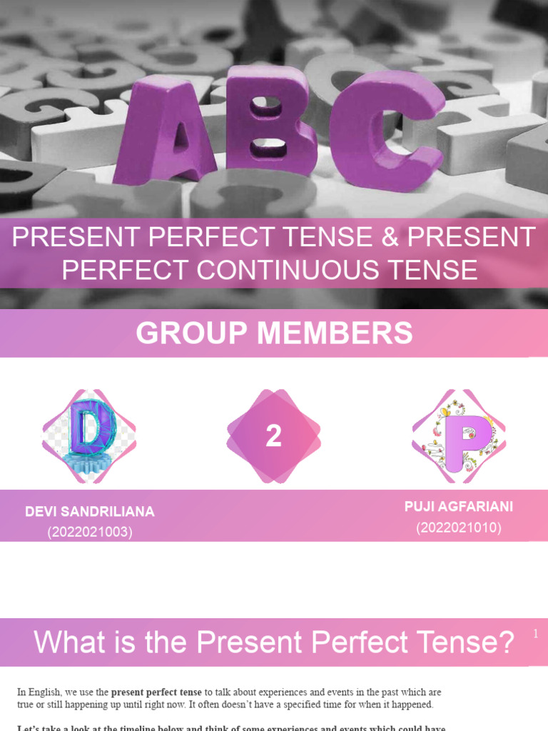 Devi Puji_Present Perfect Tense | PDF | Perfect (Grammar) | Grammatical ...