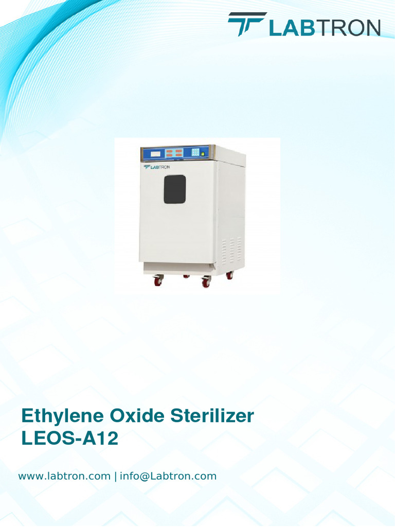 Ethylene Oxide Sterilizer LEOS A12 | PDF | Sterilization (Microbiology) | Materials