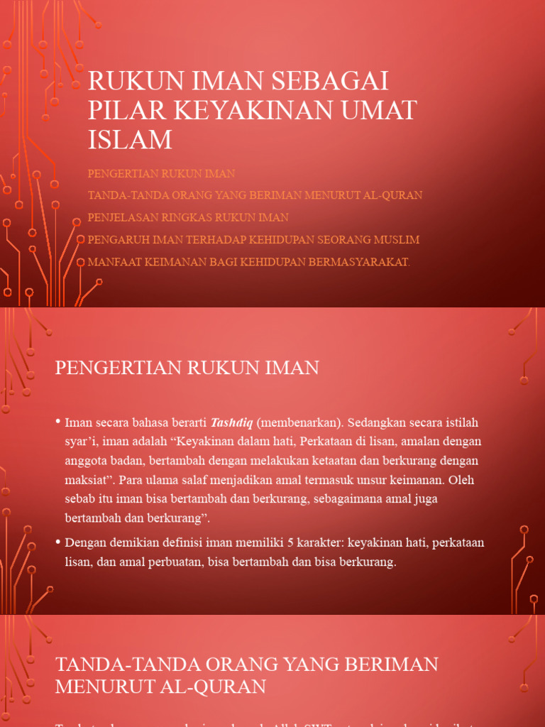 Rukun Iman: Pilar Keyakinan Umat Islam | PDF