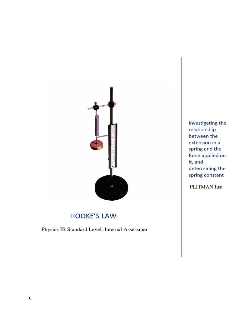 Physics IA (Practice Graded) | PDF | Elasticity (Physics) | Force