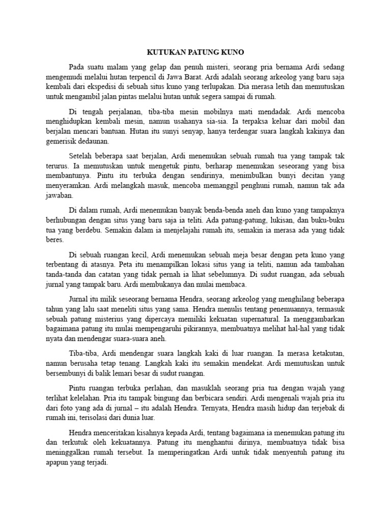 Kutukan Patung Kuno | PDF | Agama & Spiritualitas | Fiksi Misteri, Thriller, & Kejahatan